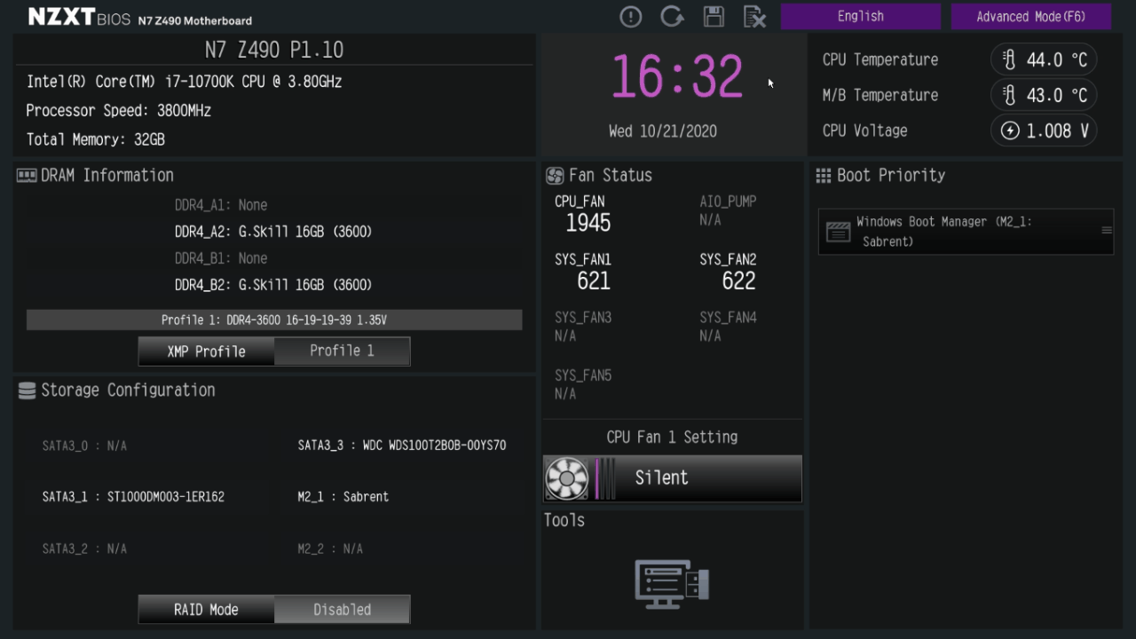 Cómo habilitar el XMP para la N7 Z490 – NZXT Support Center