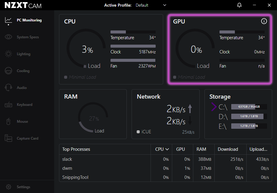 CAM 无法读取计算机组件上的信息 – NZXT Support Center