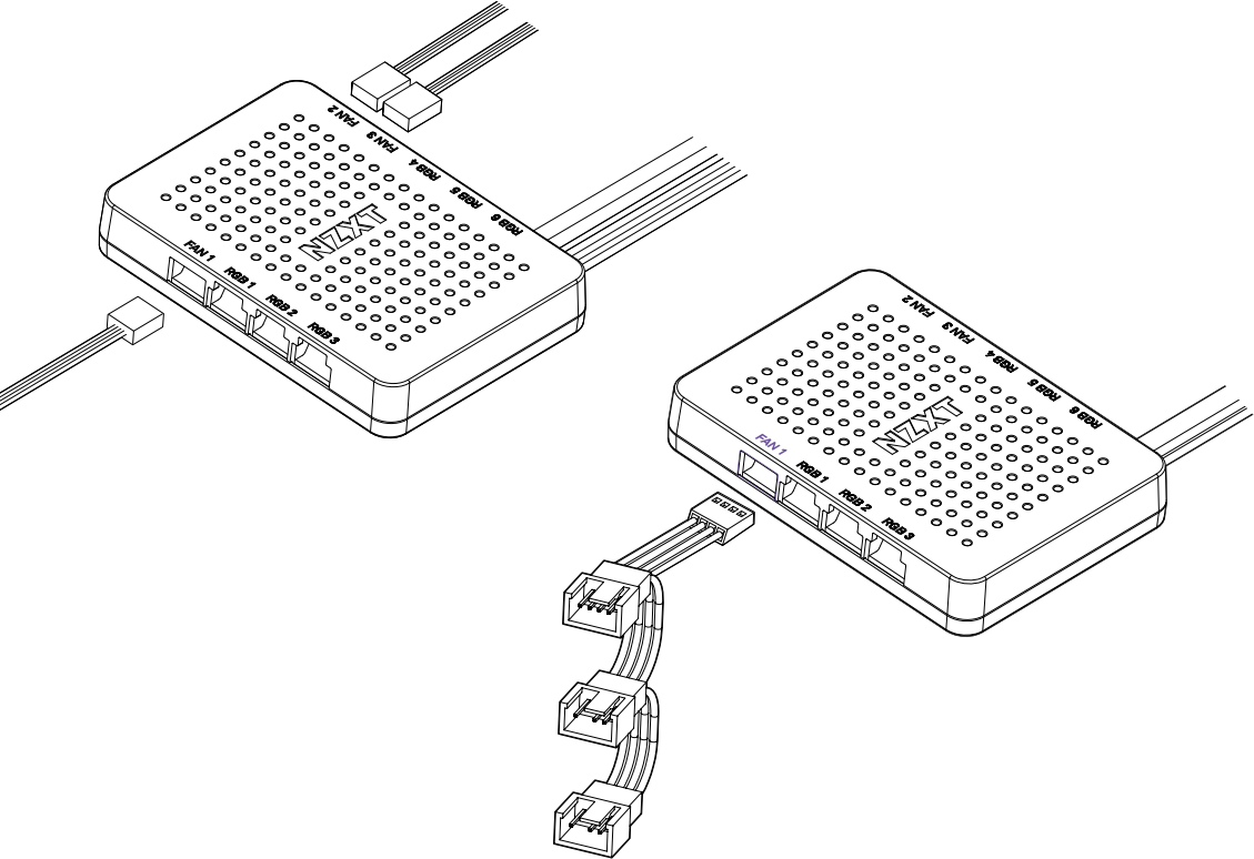 RGB 및 팬 컨트롤러 설치하기 – NZXT Support Center